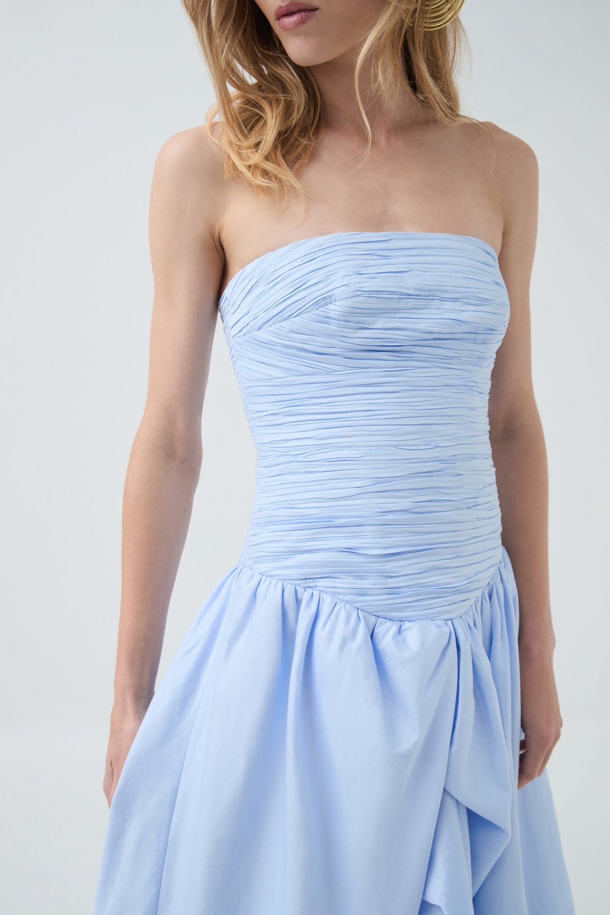Violette Bubble Hem Maxi Dress | Pearl Blue | Aje – Aje AU