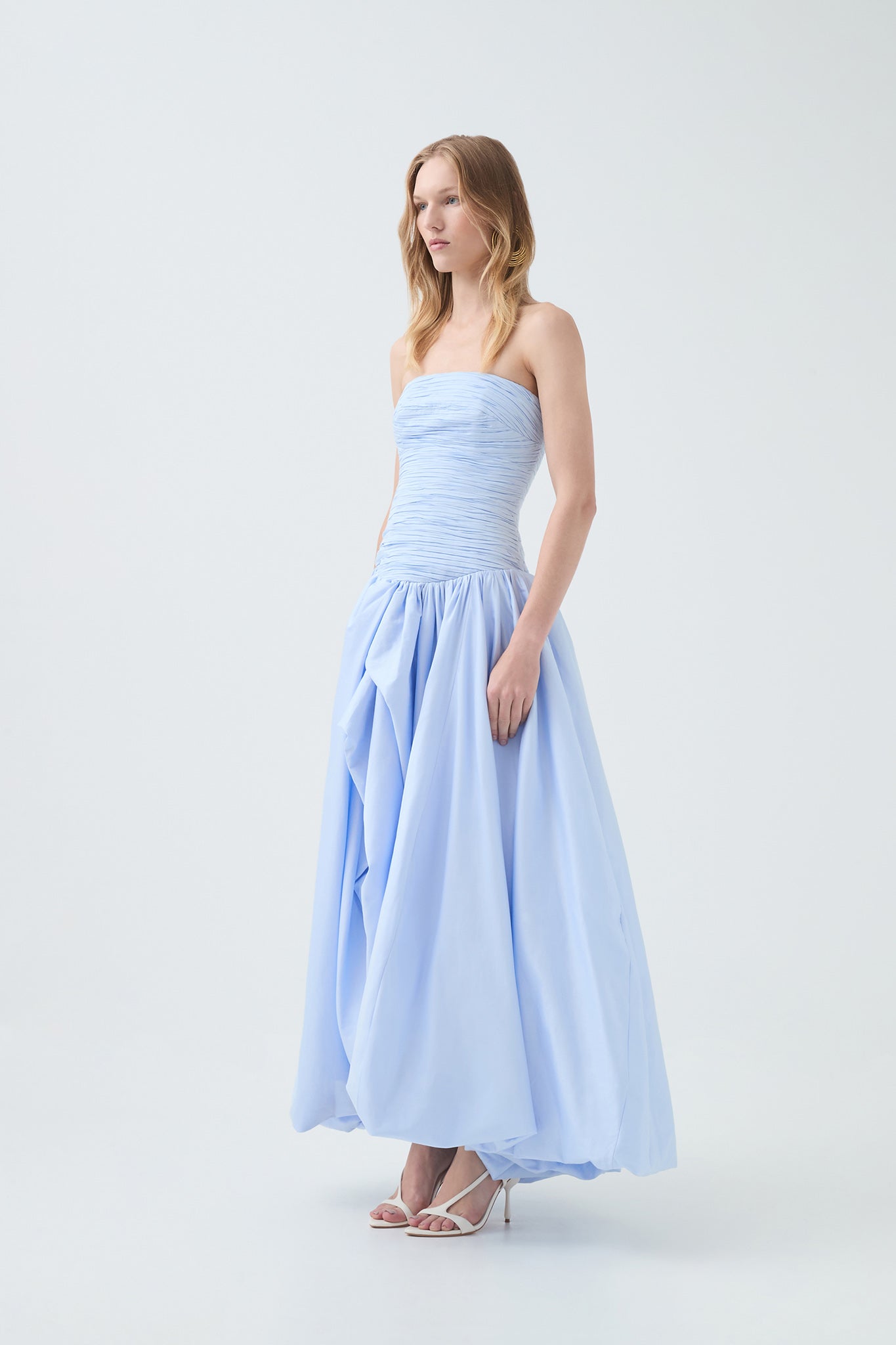 Violette Bubble Hem Maxi Dress | Pearl Blue | Aje – Aje AU