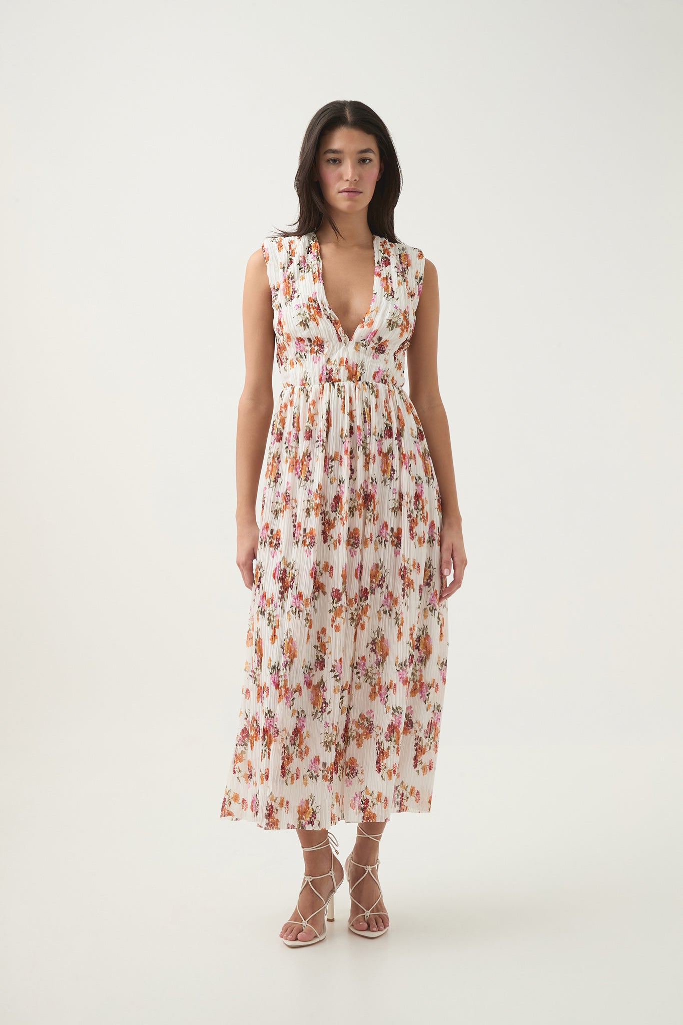 Becoming Bow Back Midi Dress | Flora Natura | Aje – Aje AU