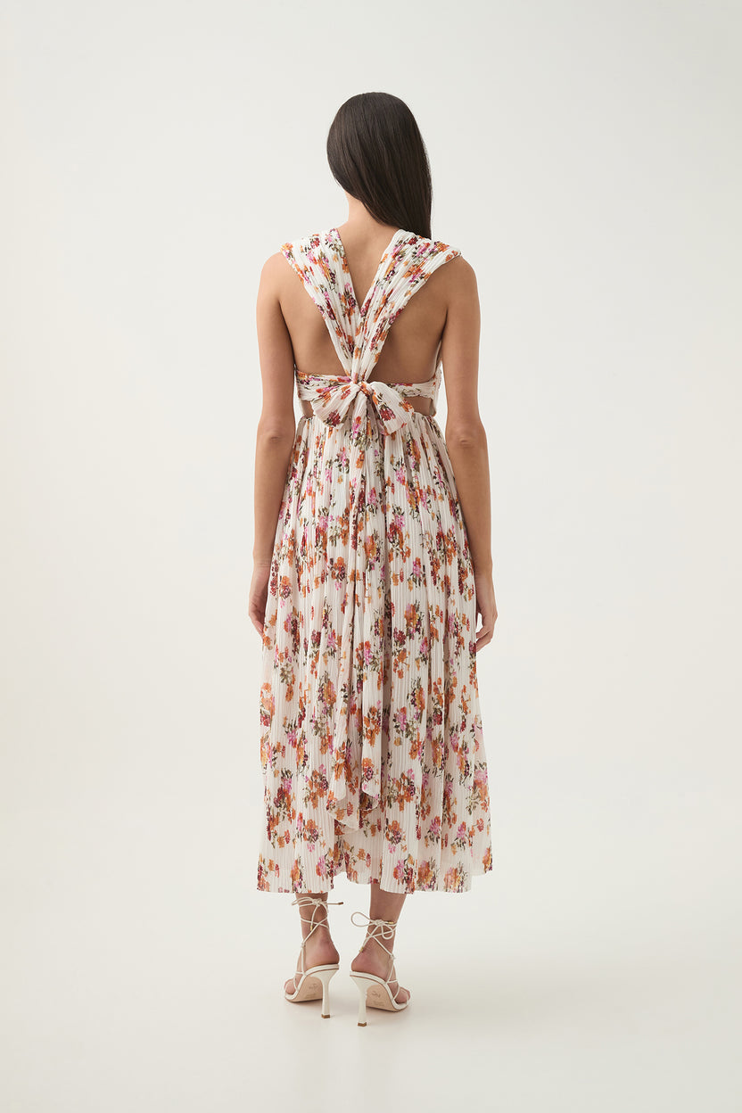 Becoming Bow Back Midi Dress | Flora Natura | Aje – Aje AU