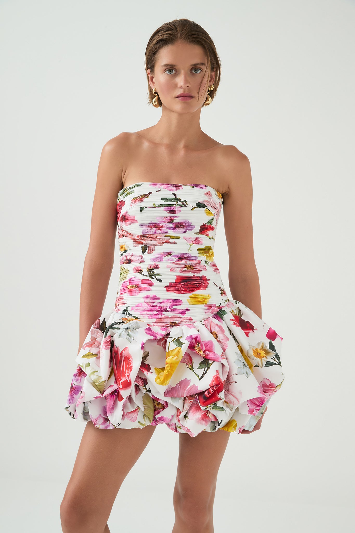Violette Bubble Hem Mini Dress | Collage Floral | Aje – Aje AU