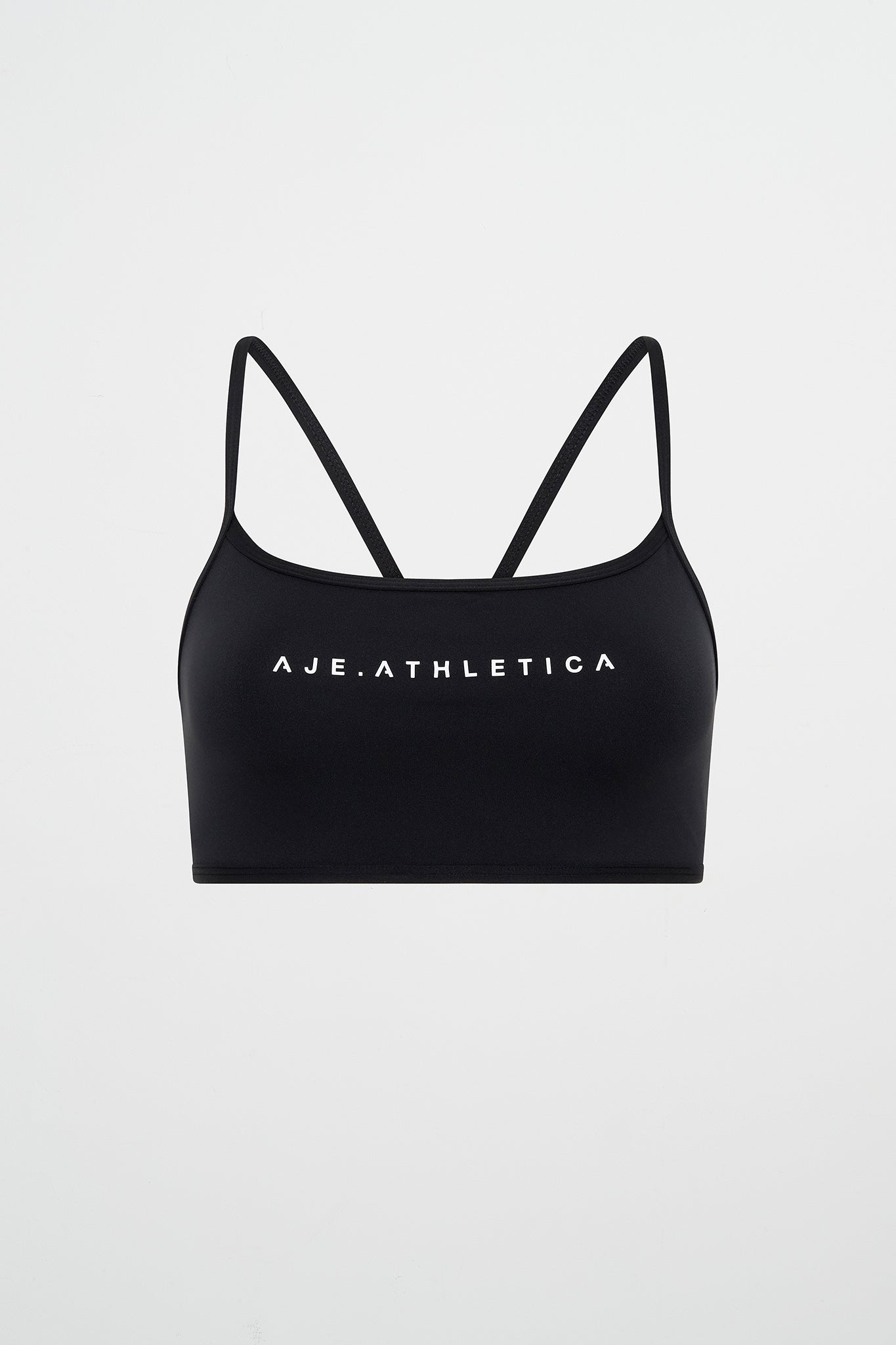 Logo Front Studio Sports Bra | BLACK | AJE ATHLETICA – Aje AU
