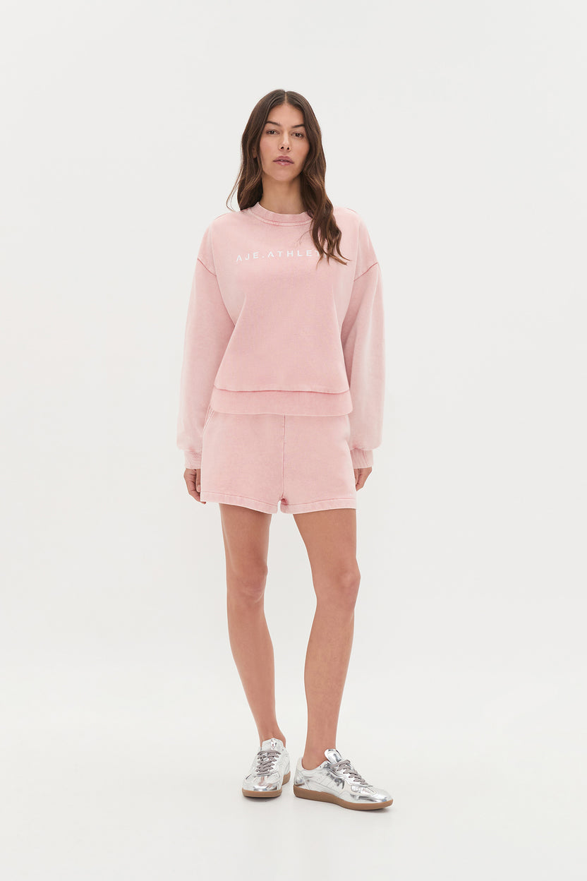 Logo Terry Jumper 401 | Coral Denim Wash | Aje Athletica – Aje AU