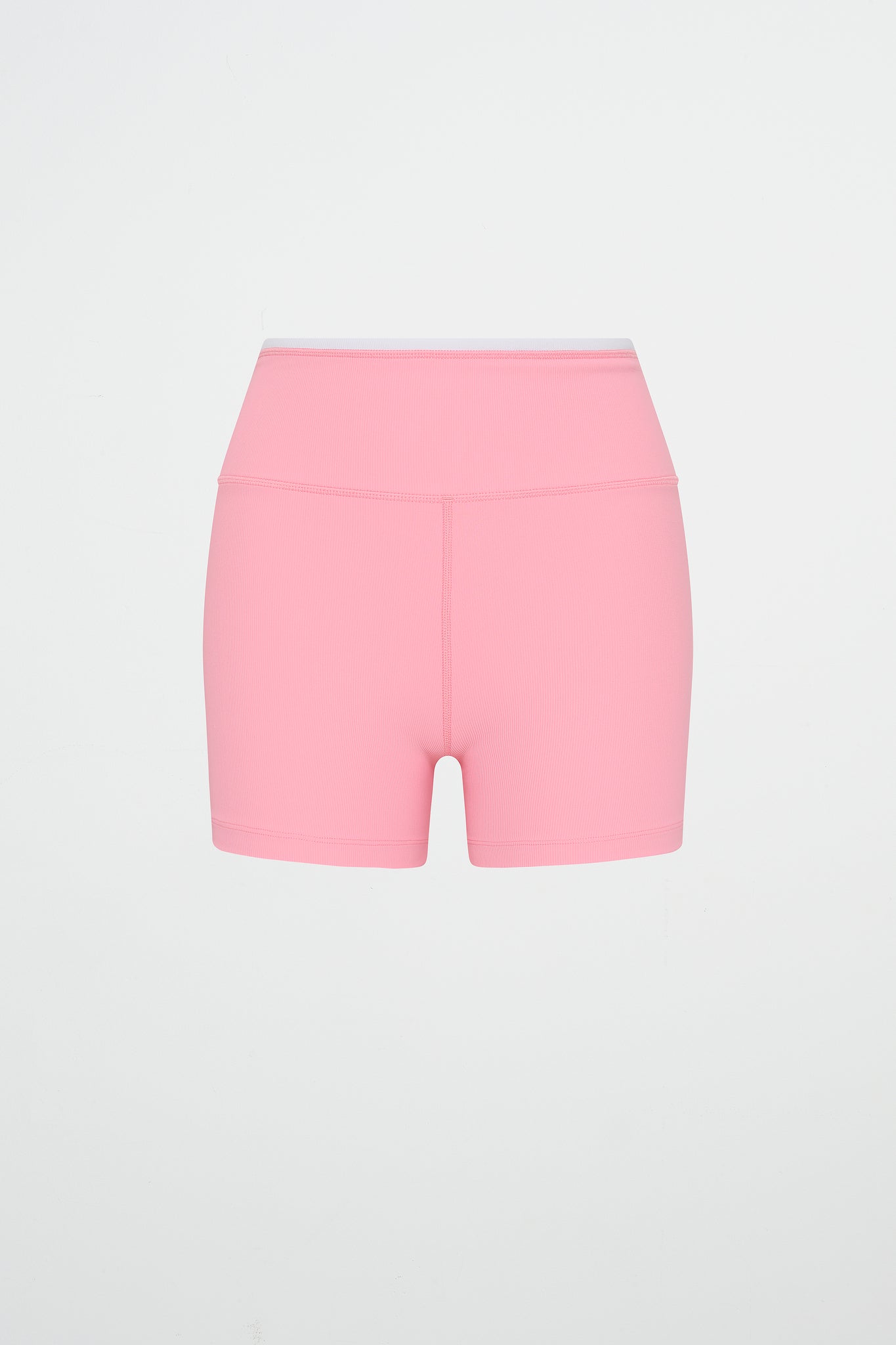 Ribbed Short Length Bike Short 605 | PINCHED PINK/WHITE | AJE ATHLETICA ...