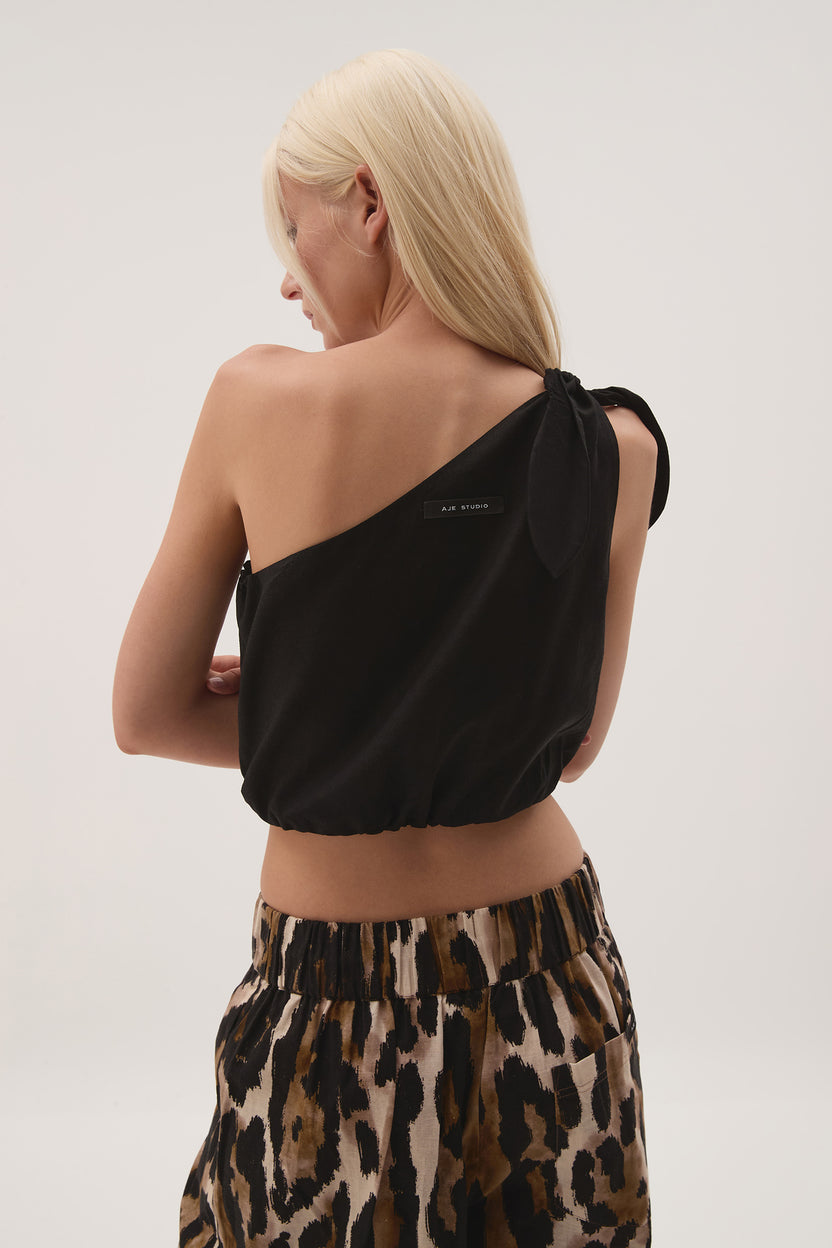 Eden One Shoulder Top | Black | Aje Studio – Aje AU