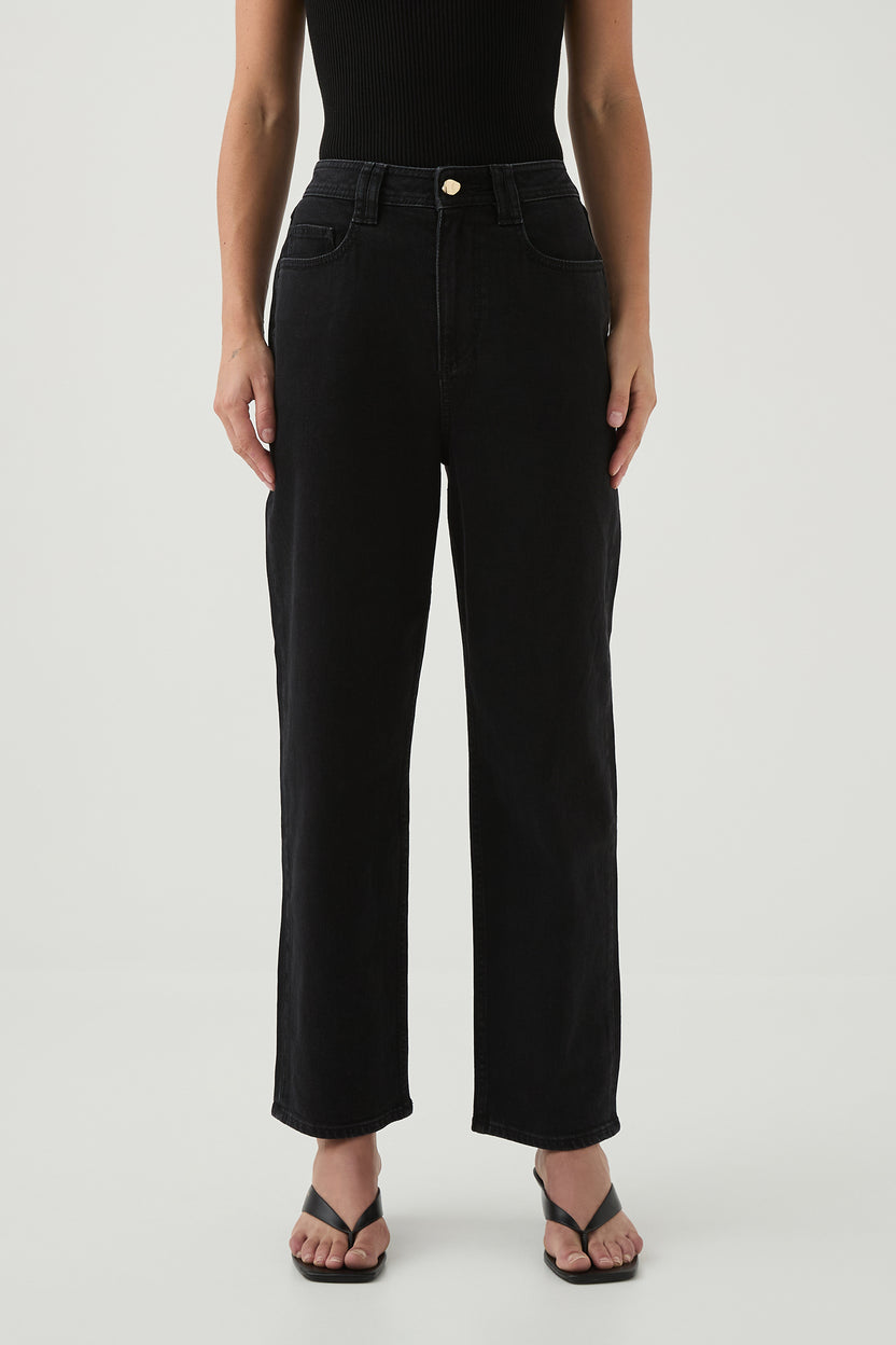 Billie Straight Ankle Jean | Rinsed Black | Aje – Aje AU