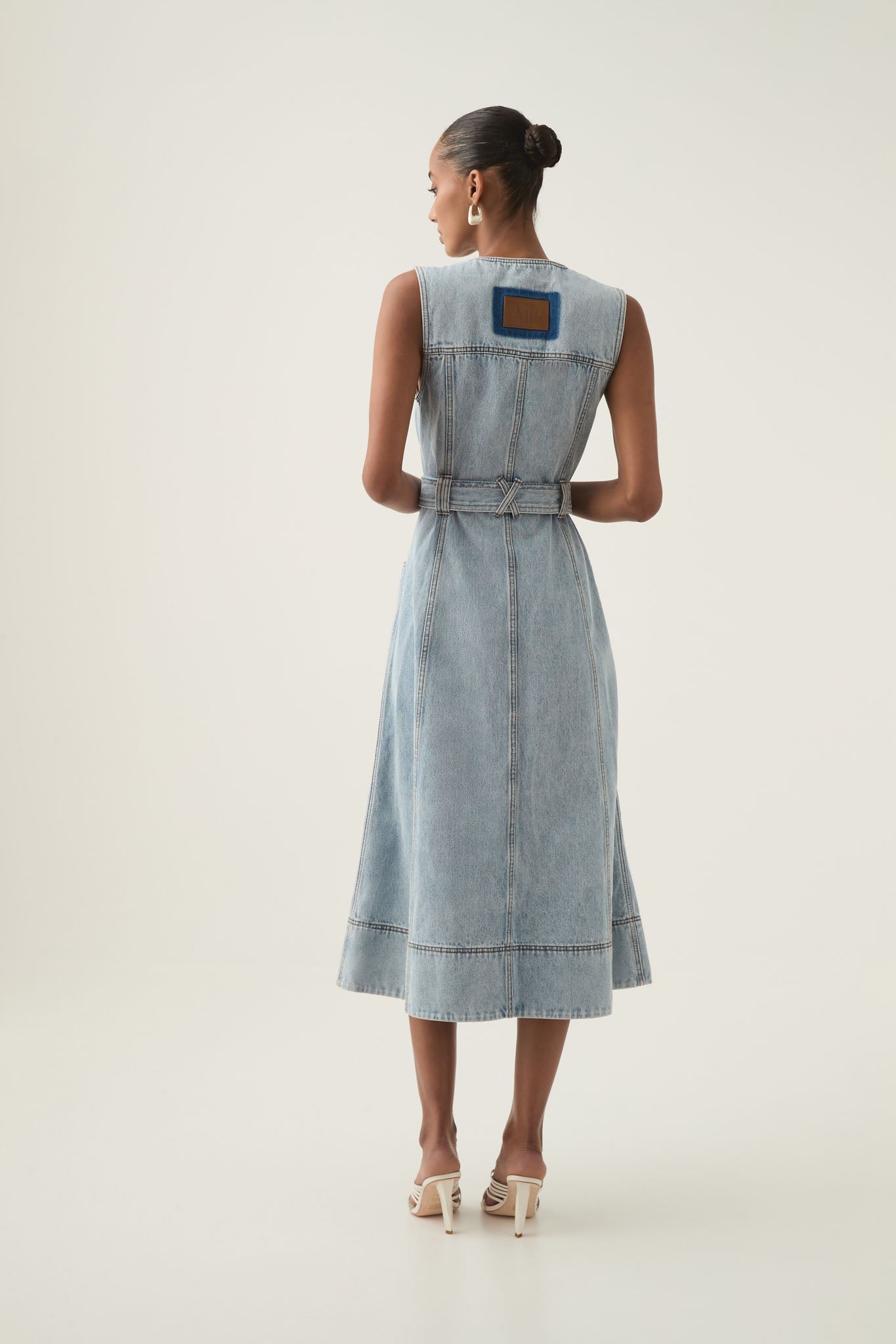 Aura Denim Midi Dress | Sea Spray Wash | Aje – Aje AU