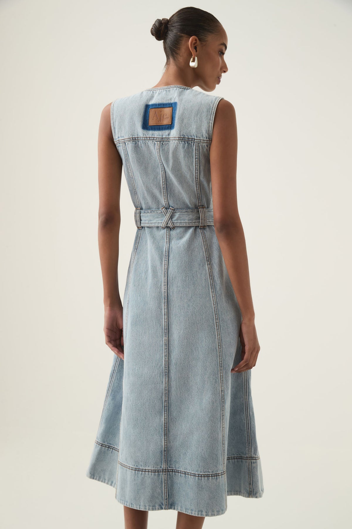 Aura Denim Midi Dress | Sea Spray Wash | Aje – Aje AU