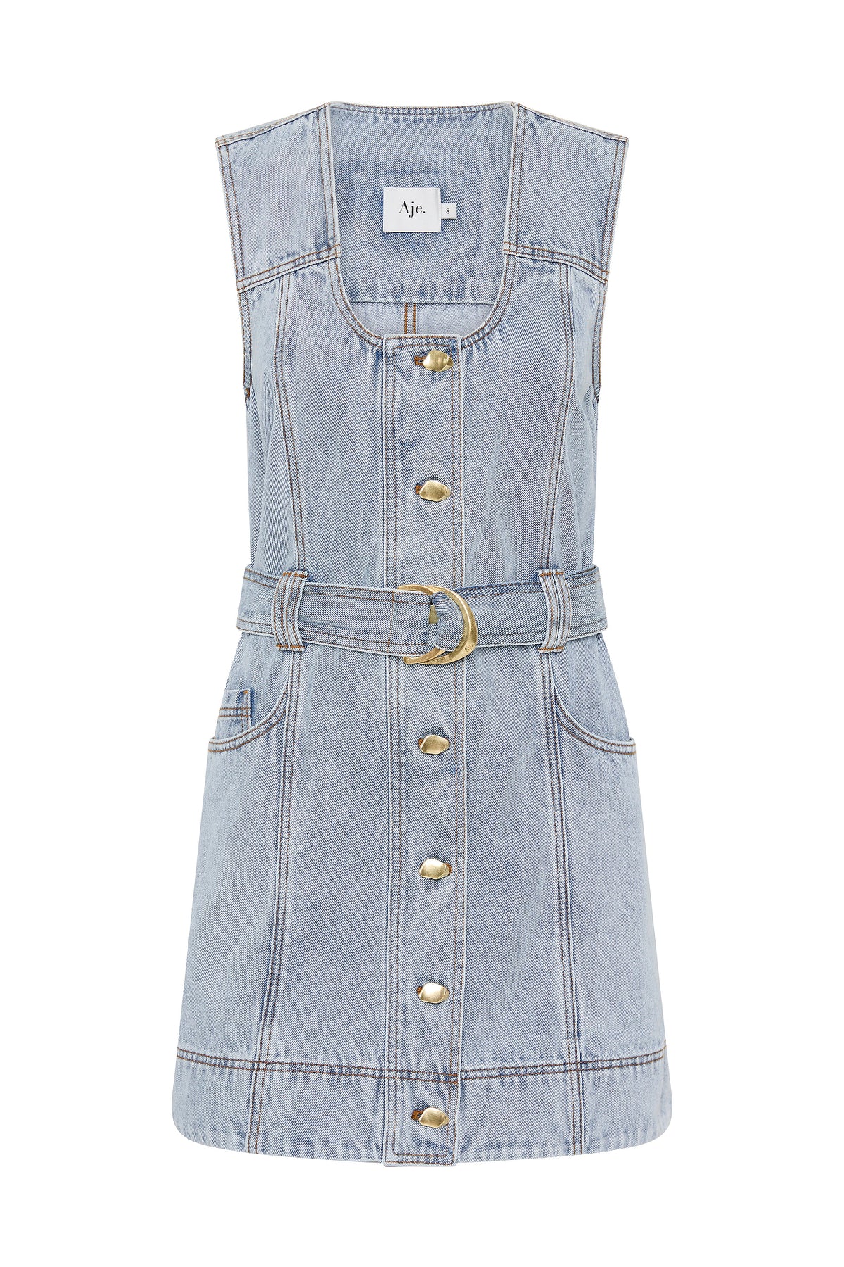 Aura Denim Mini Dress | Sea Spray Wash | Aje – Aje AU
