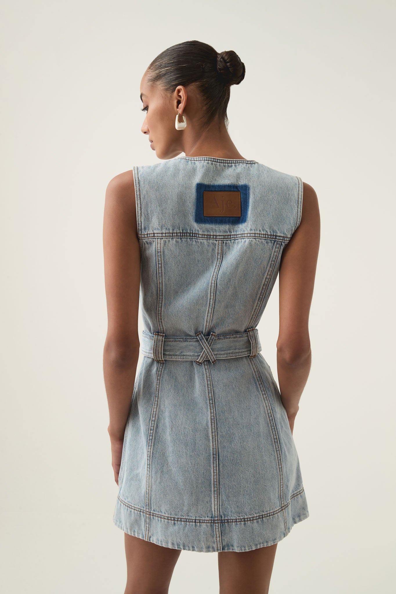 Aura Denim Mini Dress | Sea Spray Wash | Aje – Aje AU