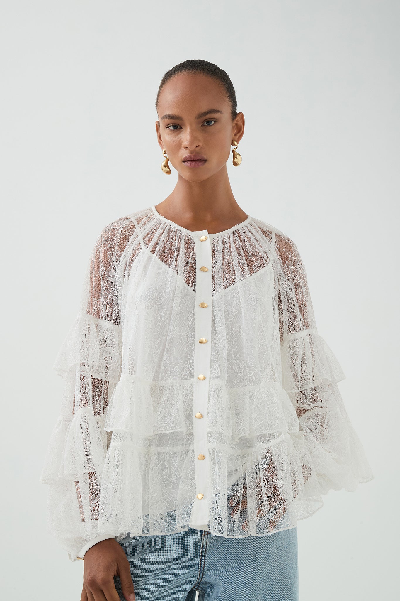 Primrose Blouse | Ivory | Aje – Aje AU