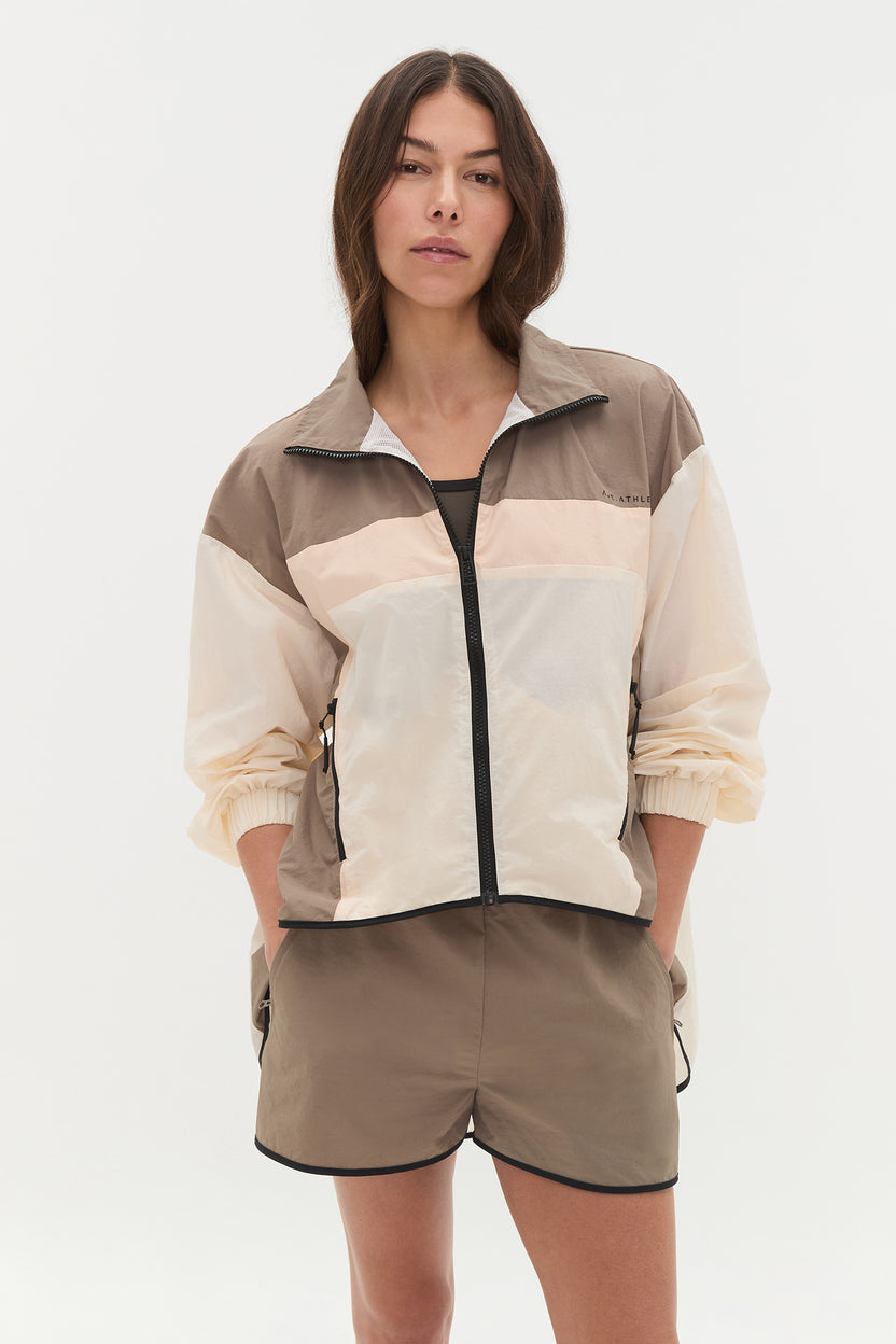 Colourblock Spray Jacket 784 | Khaki & Multi | Aje Athletica – Aje AU