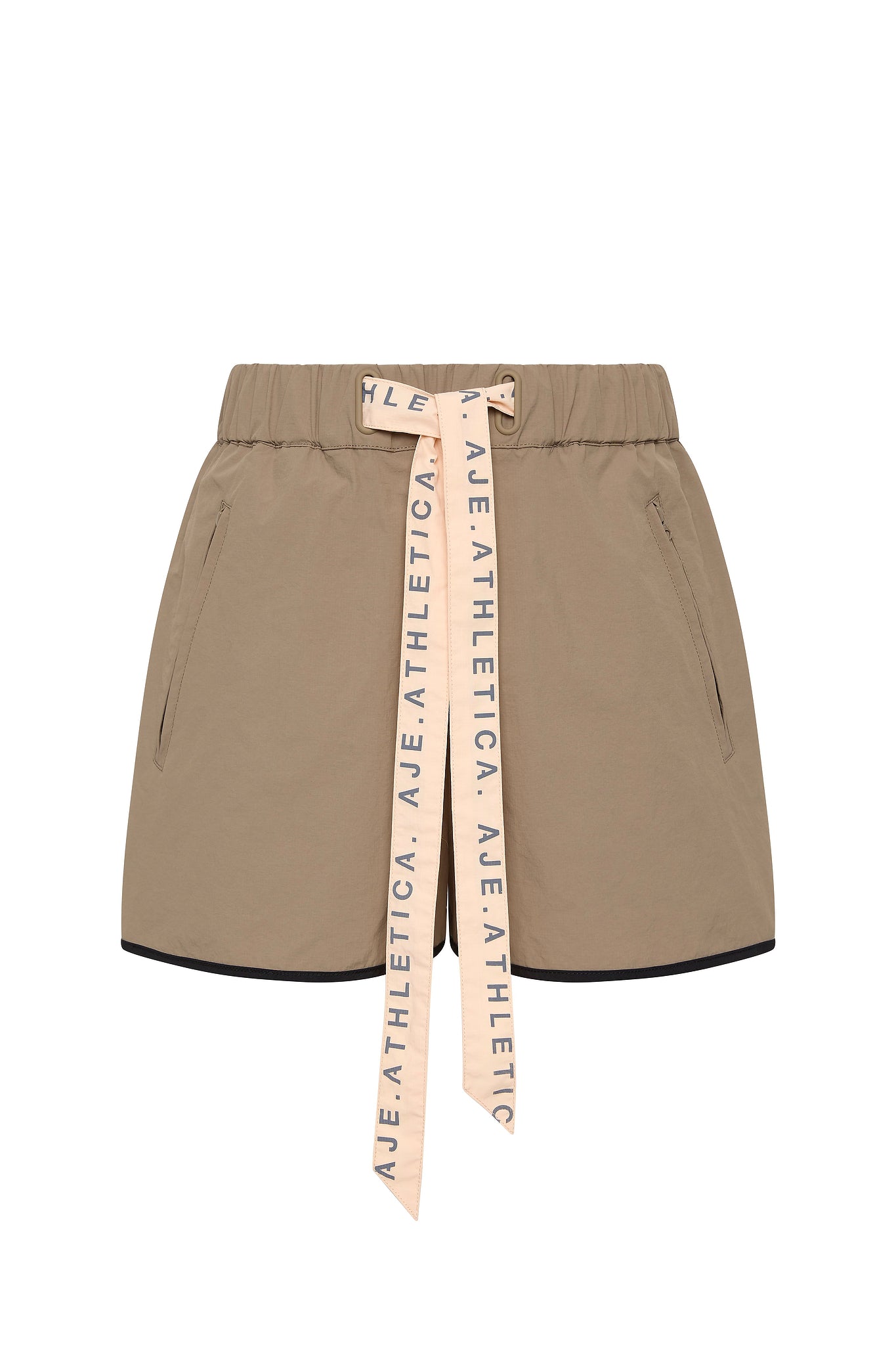 Logotape Spray Shorts 608 | Khaki & Multi | Aje Athletica – Aje AU
