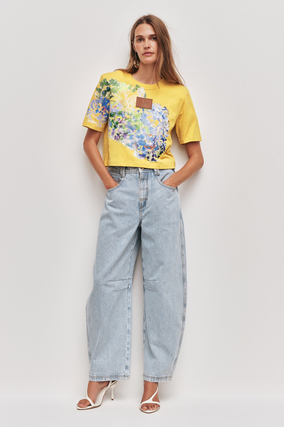 Lavandula Cropped Tee | Chartreuse & Lavandula | Aje – Aje AU