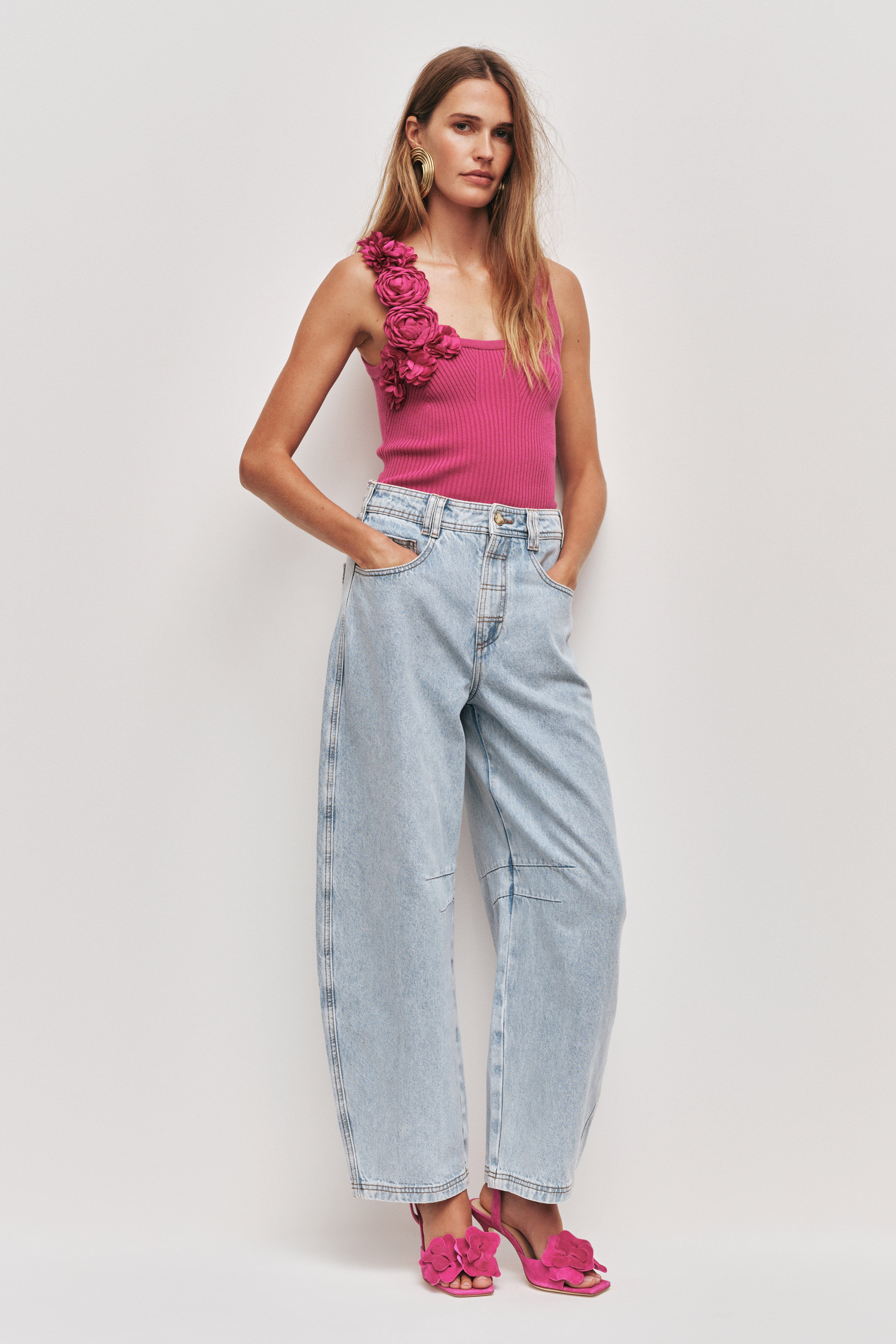 Emmy Flower Knit Tank | Magenta | Aje – Aje AU