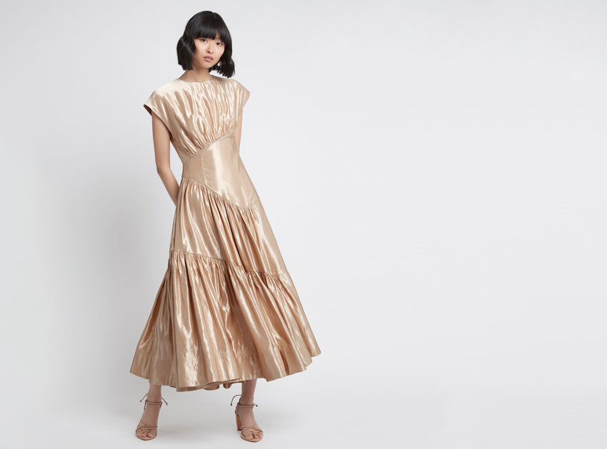 Serendipity Reflection Midi Dress | Champagne | Aje – Aje AU