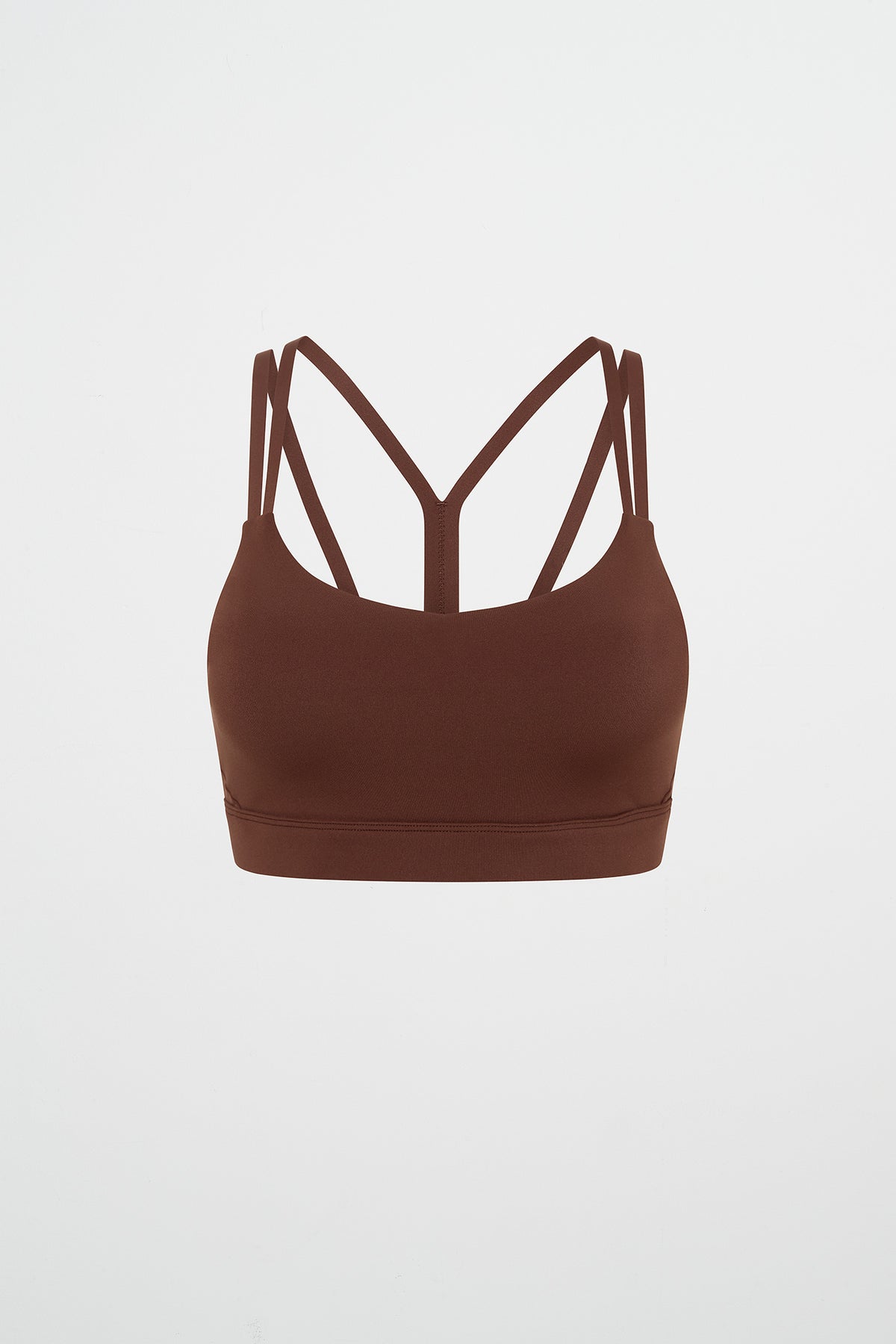 Double Strap Sports Bra 323 | DARK CHOCOLATE BROWN | AJE ATHLETICA – Aje AU