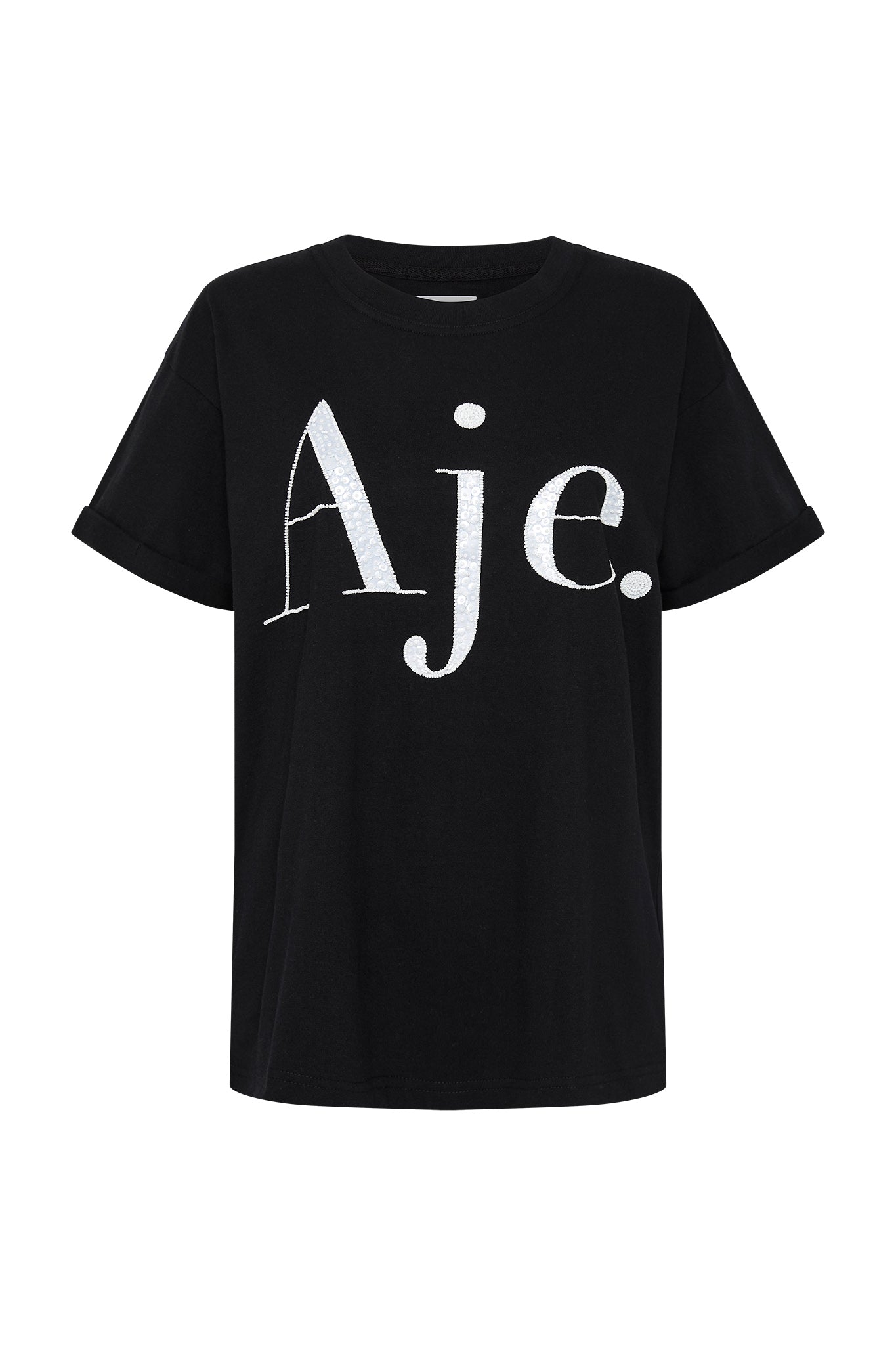 Classic Embellished Logo Tee | Black & White | Aje – Aje AU